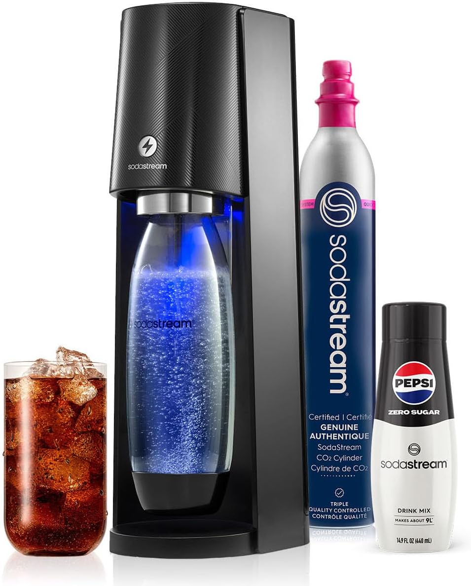 Amazon.com: SodaStream Gaia Sparkling Water Maker, Black: Home & Kitchen