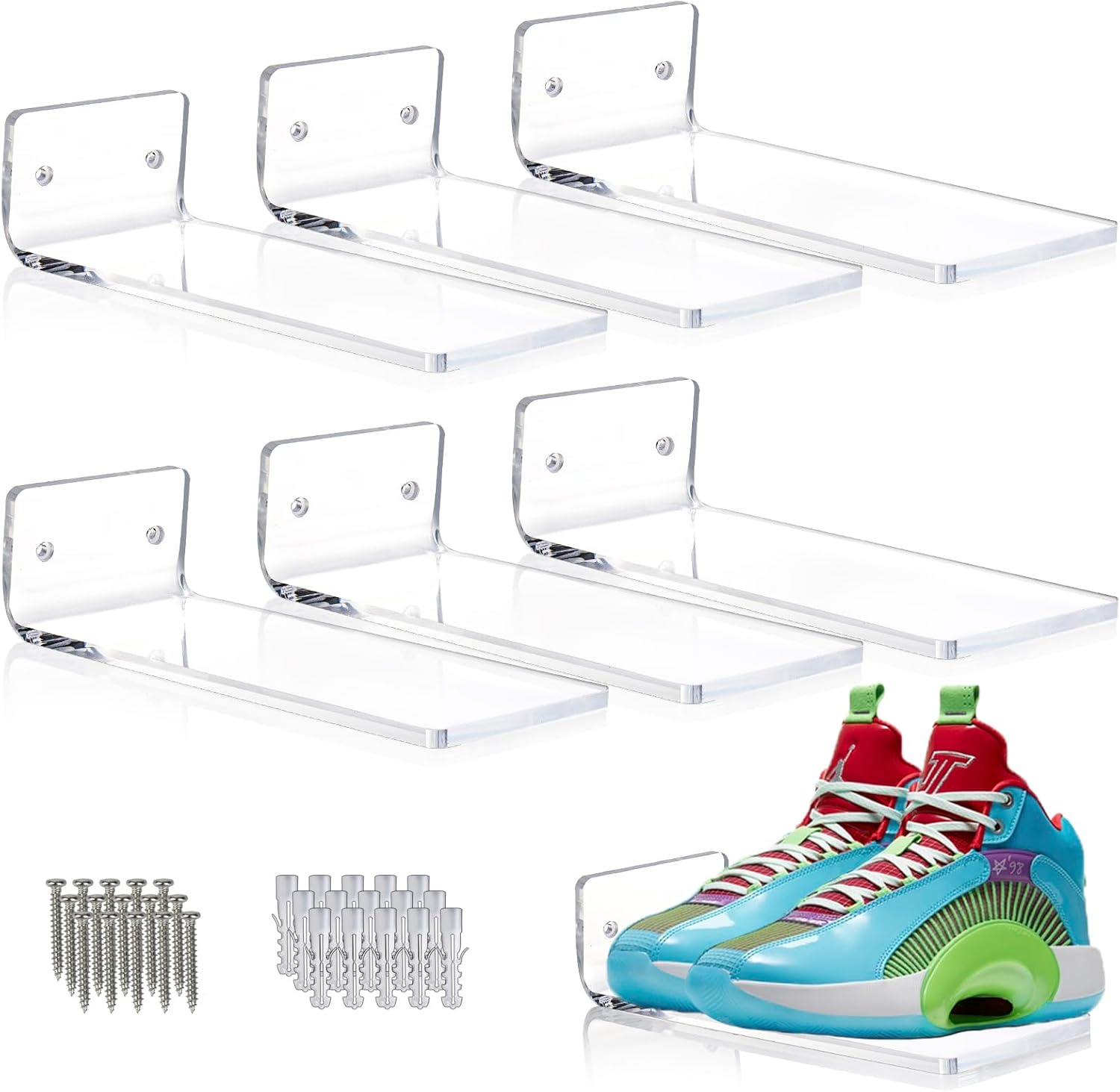 Amazon.com: SIPRDE Floating Shoe Display Shelves for Wall Mount Set of ...