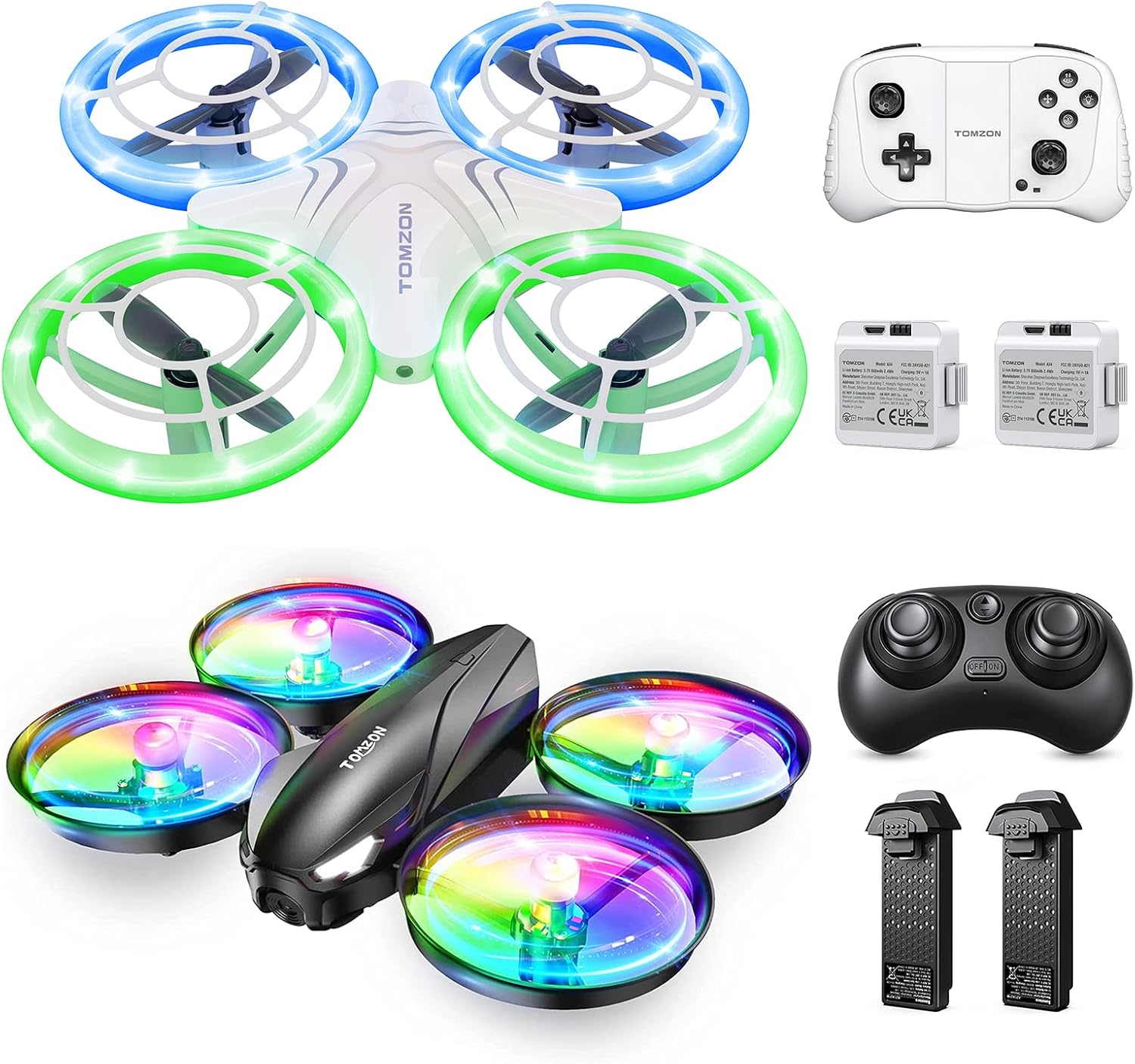 Amazon.com: TOMZON A31 RC Drone with A34 LED Light Drone for Kids : Toys & Games
