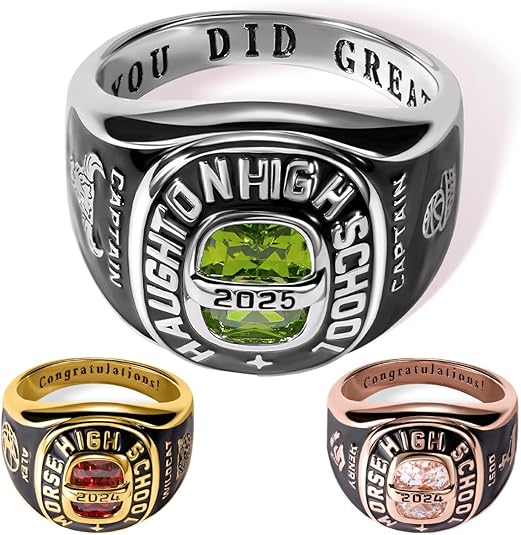 Custom Class Ring with Customized Logo Symbol for Women Men Signet ...