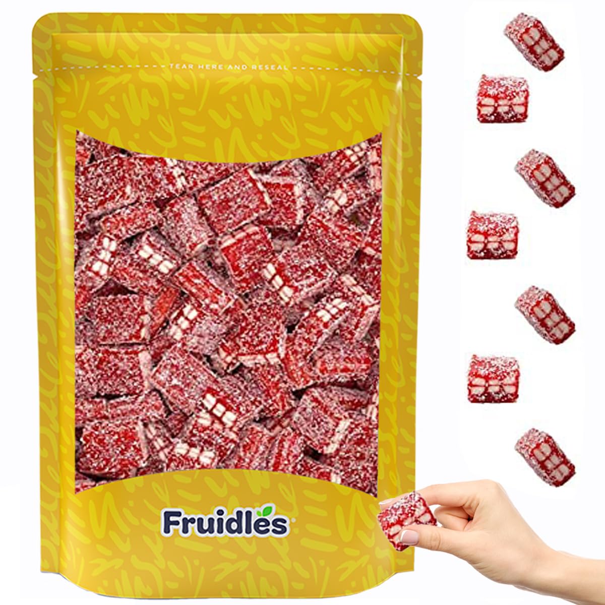 Amazon.com : Fruidles Strawberry Bricks Gummy Candy, Delicious Licorice ...
