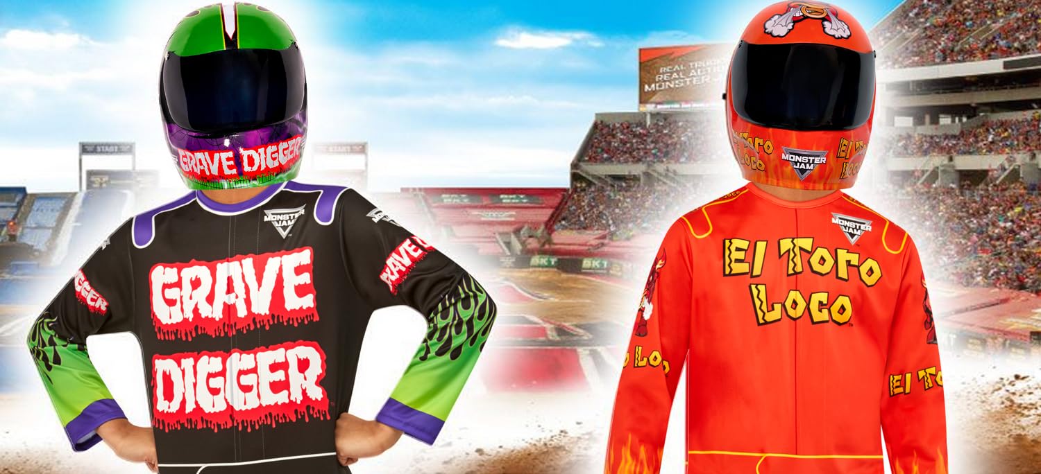 Snapklik.com : Rubies Childs Monster Jam Grave Digger Costume Jumpsuit ...