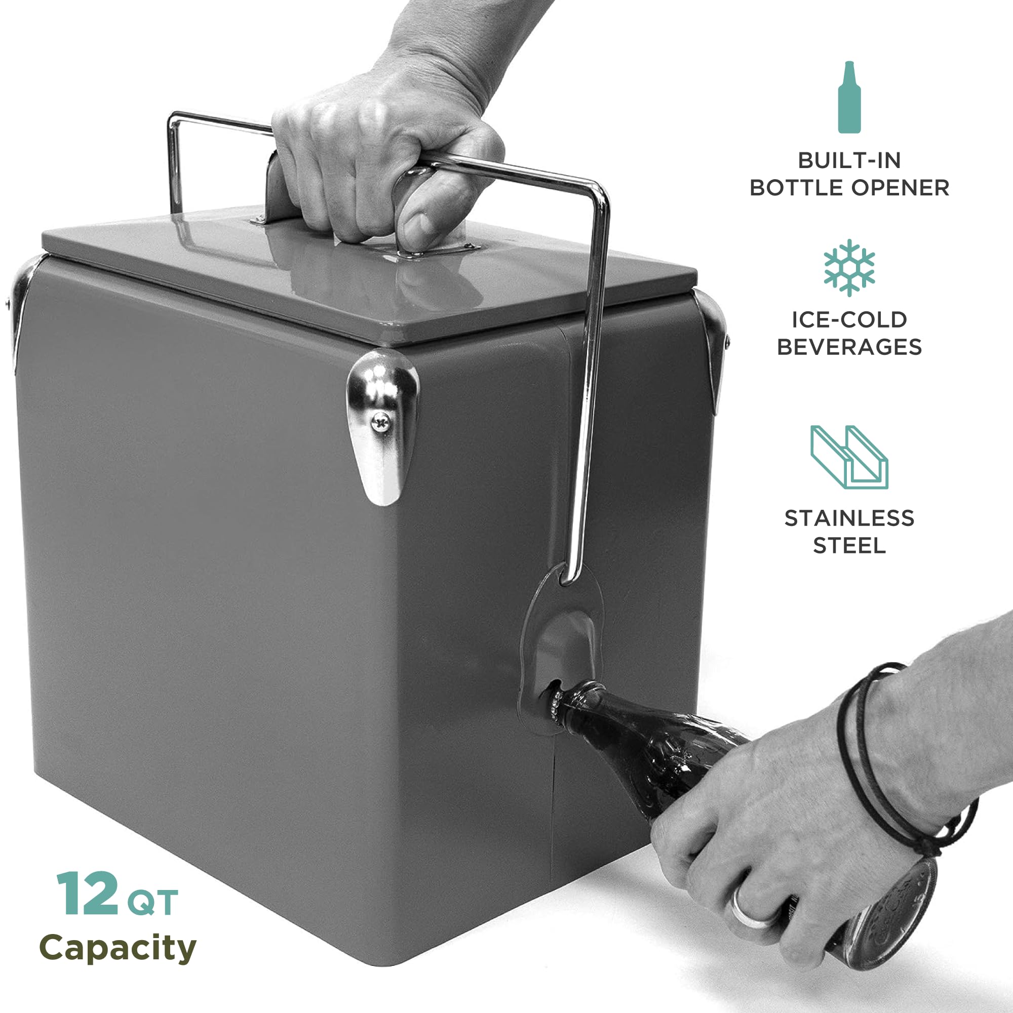 Snapklik.com : Creative Outdoor Stainless Steel Camping Cooler