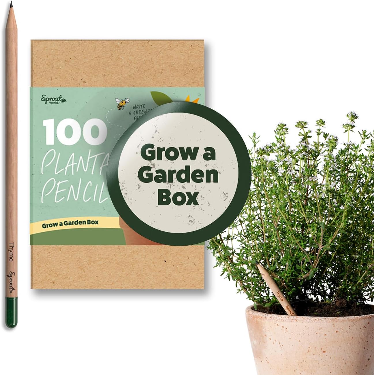 Sprout World Plantable Pencils | Grow a Garden Box | Wood-Cased | Pre ...