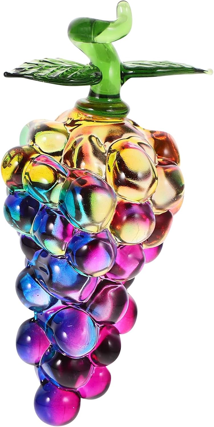 Amazon.com: Crystal Grape Figurine Crystal Fruit Collectible Sculpture ...