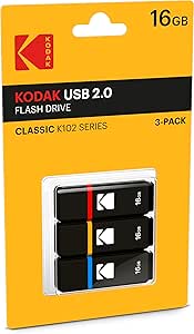 Amazon.com: Kodak K100 - Memoria USB 2.0 (64 GB, color negro) : Electrónica