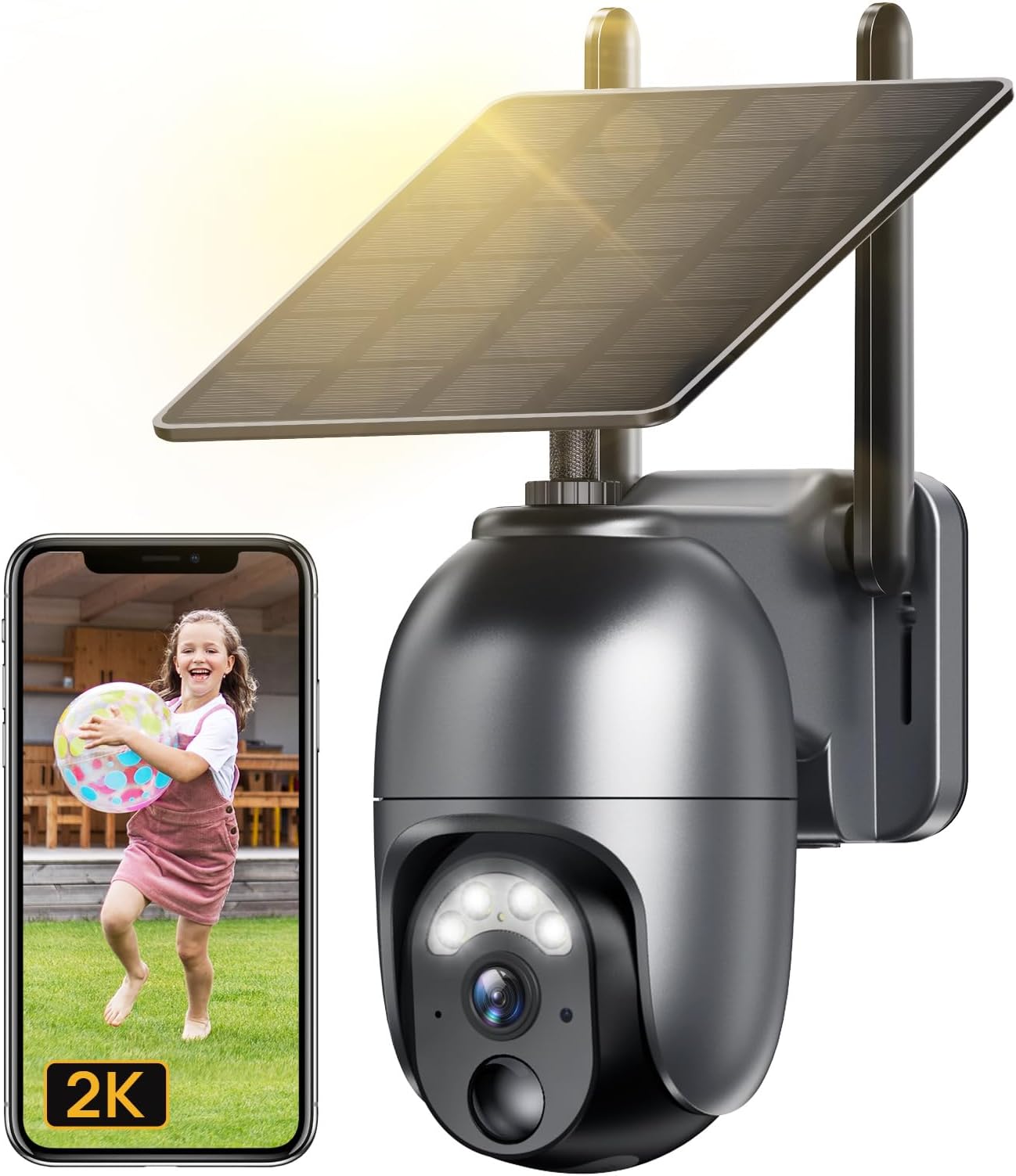 Amazon.com : Tefrio 2K Security Cameras Wireless Outdoor-360°Cameras ...