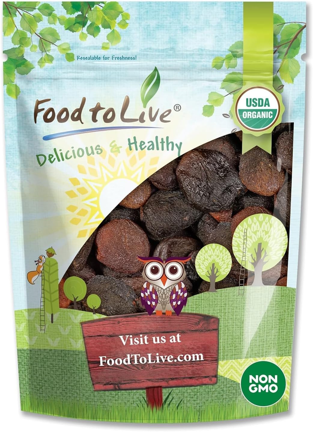 Food to Live Organic Dried Apricots, 3 Pounds – Non-GMO, Kosher ...