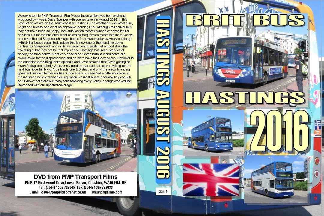 3361. Hastings. UK. Buses. August 2016. A sunny Monday morning with ...