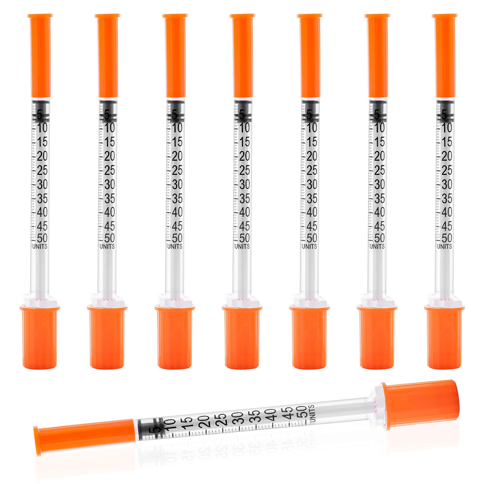 Amazon.com: U-100 1/2ml Syringe with Needle, 31G 5/16" 8mm 1/2cc ...