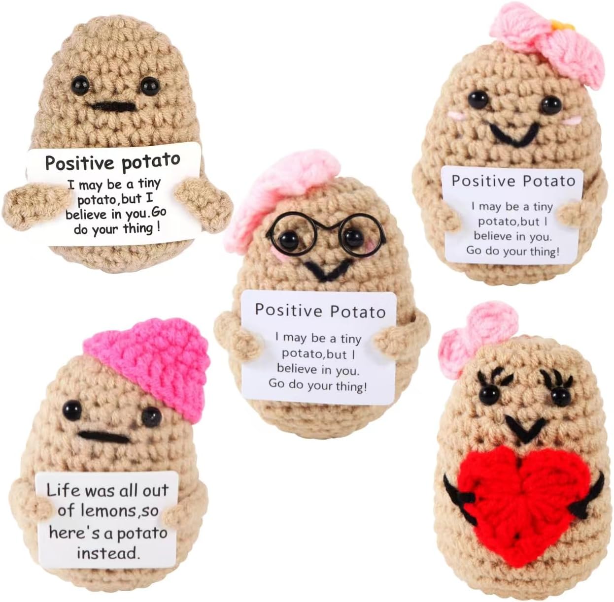 Amazon.com: HonKuaDL 5 Pcs Cute Positve Potatoes, Emotional Support ...