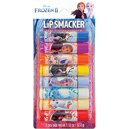 Amazon.com : Lip Smacker Disney Frozen II Lip Balm 8-Piece Party Pack ...