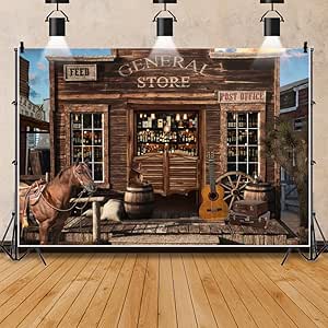 Amazon.com : Pnylzzyxh Western Cowboy Backdrop Wild West Horse General ...
