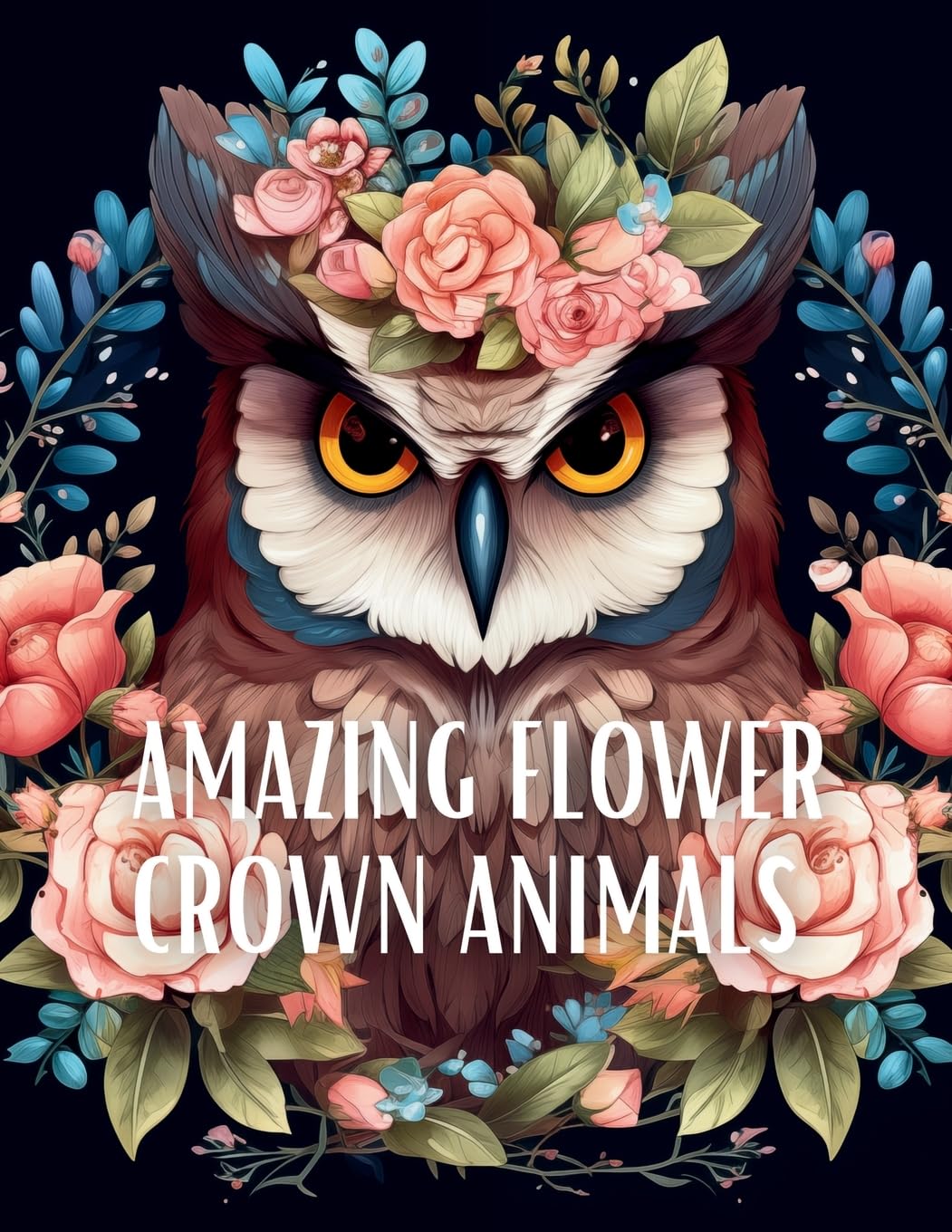 Amazon.com: Amazing Flower Crown Animals Coloring Book: Stress ...