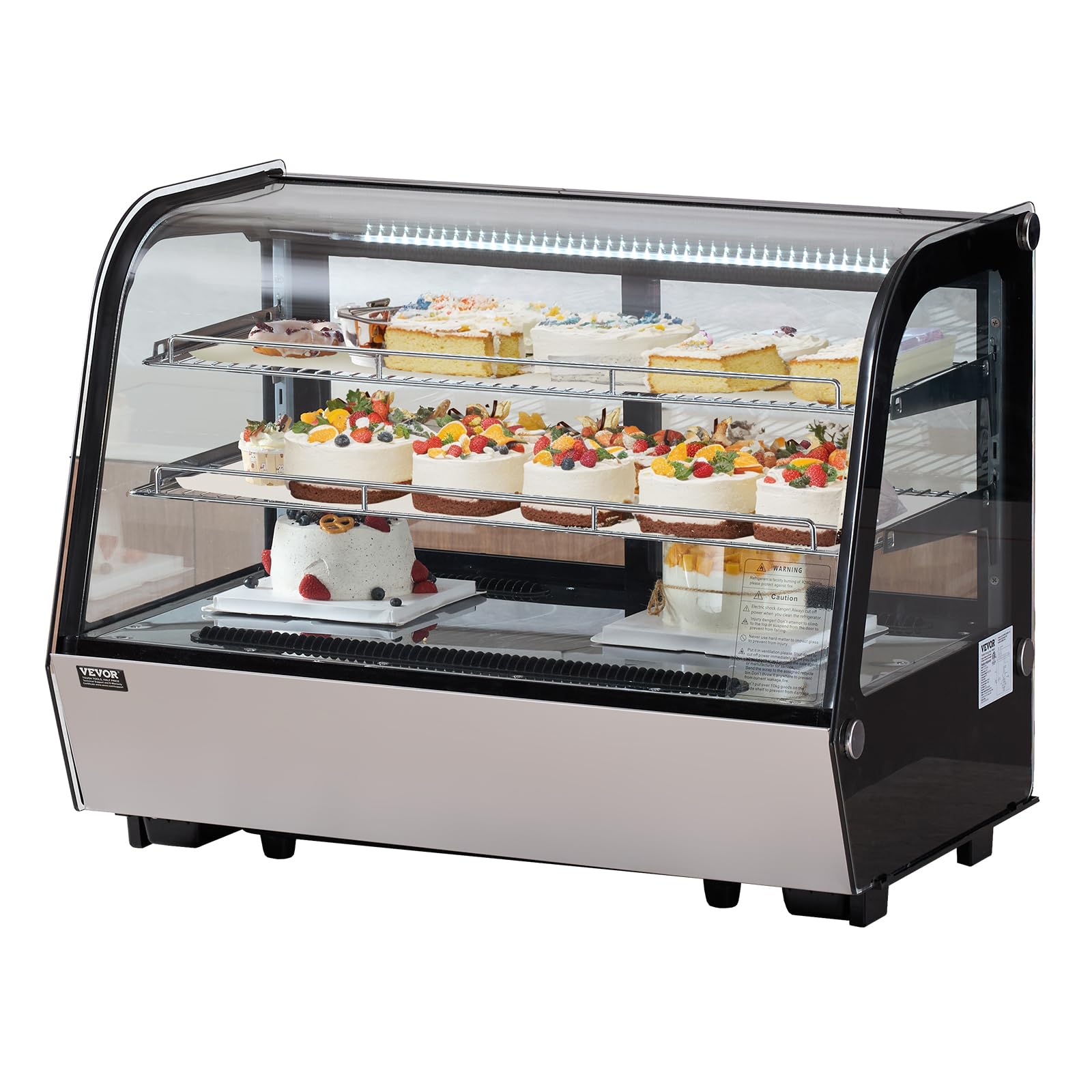Commercial Refrigerated Display VEVOR Refrigerated Display Case 3 Cu ...