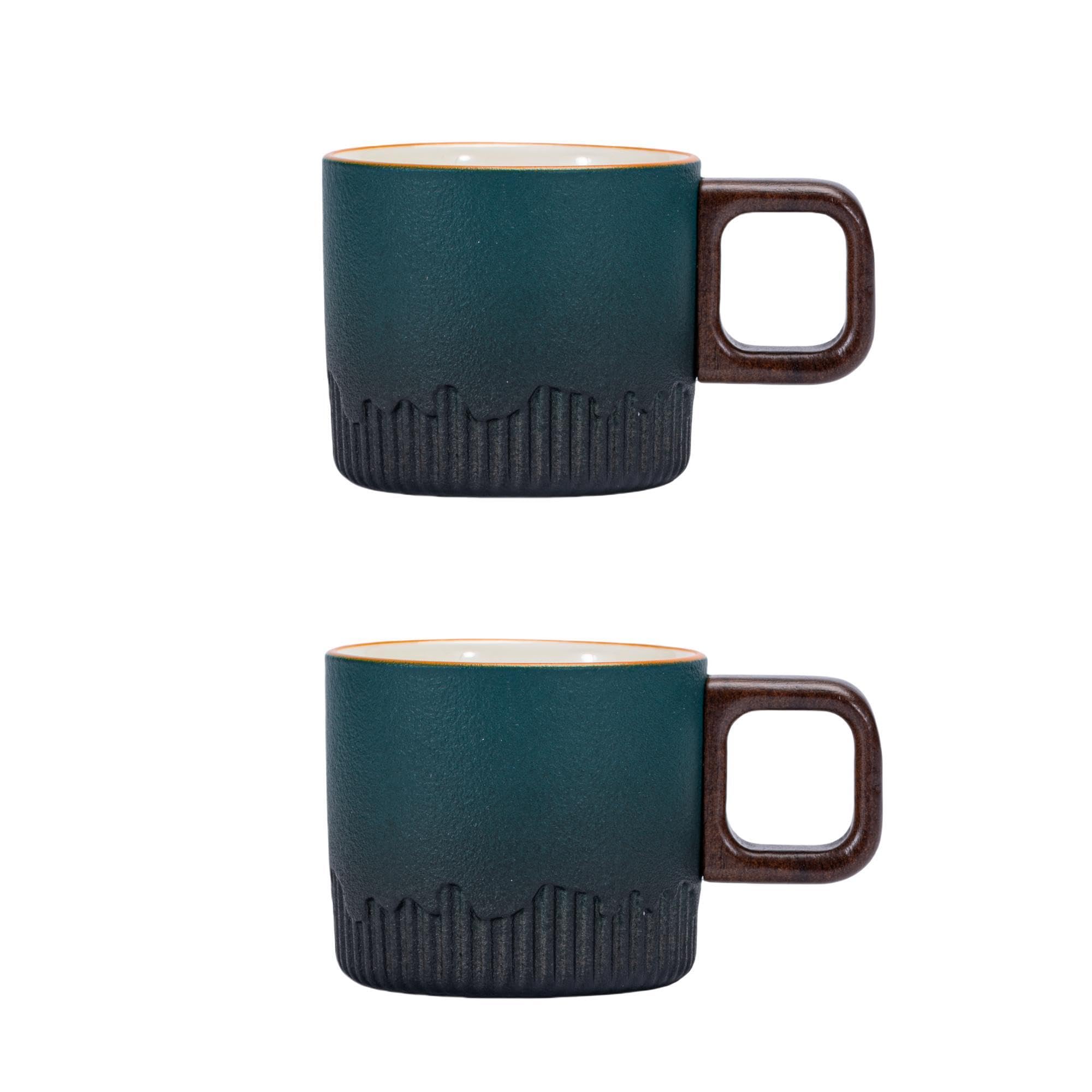 Amazon.com | Zurucily Espresso Cups Set of 2, 2 oz Ceramic Espresso ...