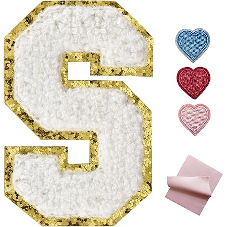 Amazon.com: Hekoola Chenille Letter Patches for Clothing, Letterman ...