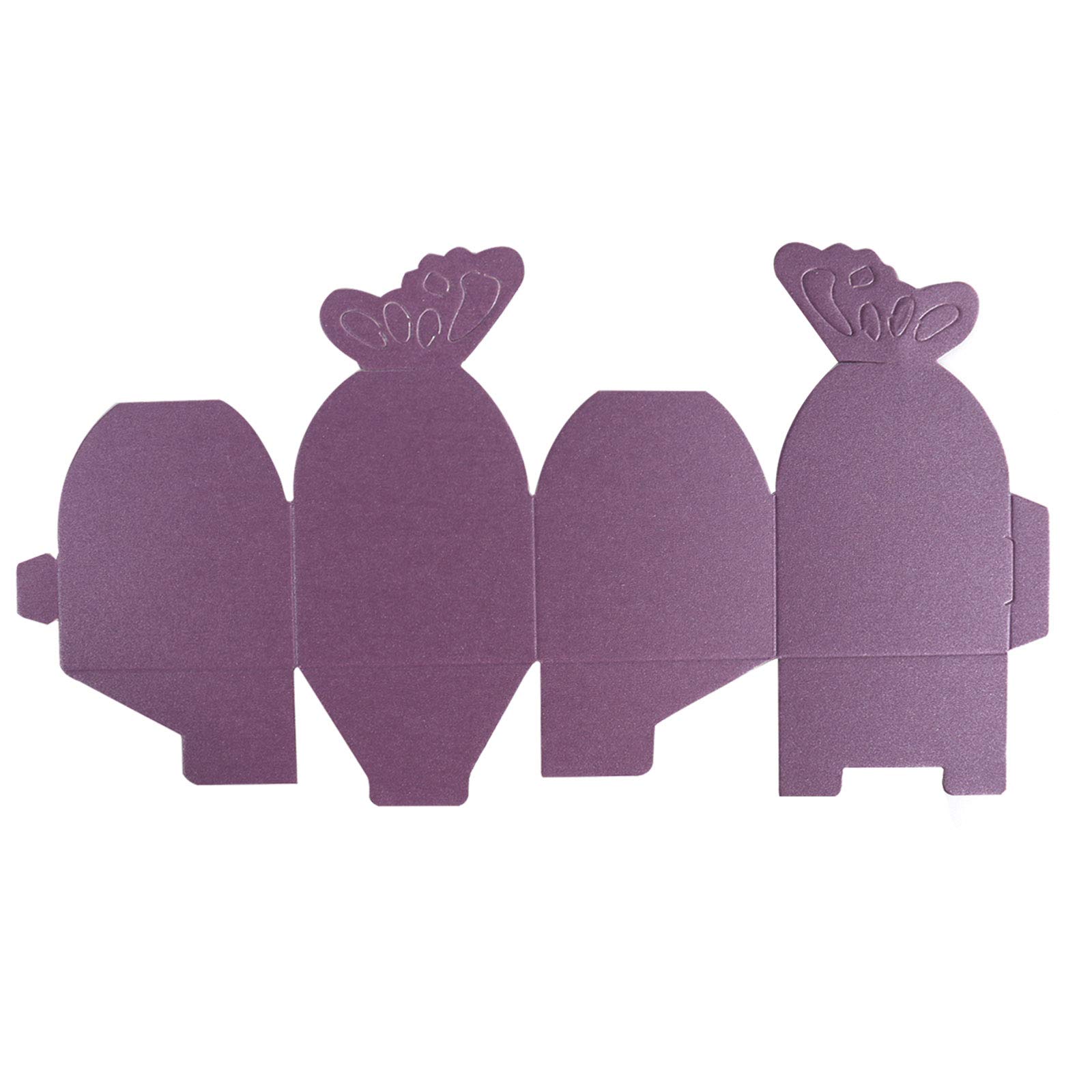 Purple Butterfly Wedding Gift Box Pattern Kslong 50pcs Purple