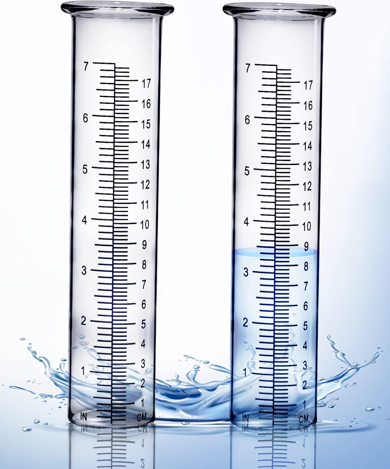 Amazon.com : BIUWING Plastic rain Gauge Replacement Tube, 7'' Capacity ...