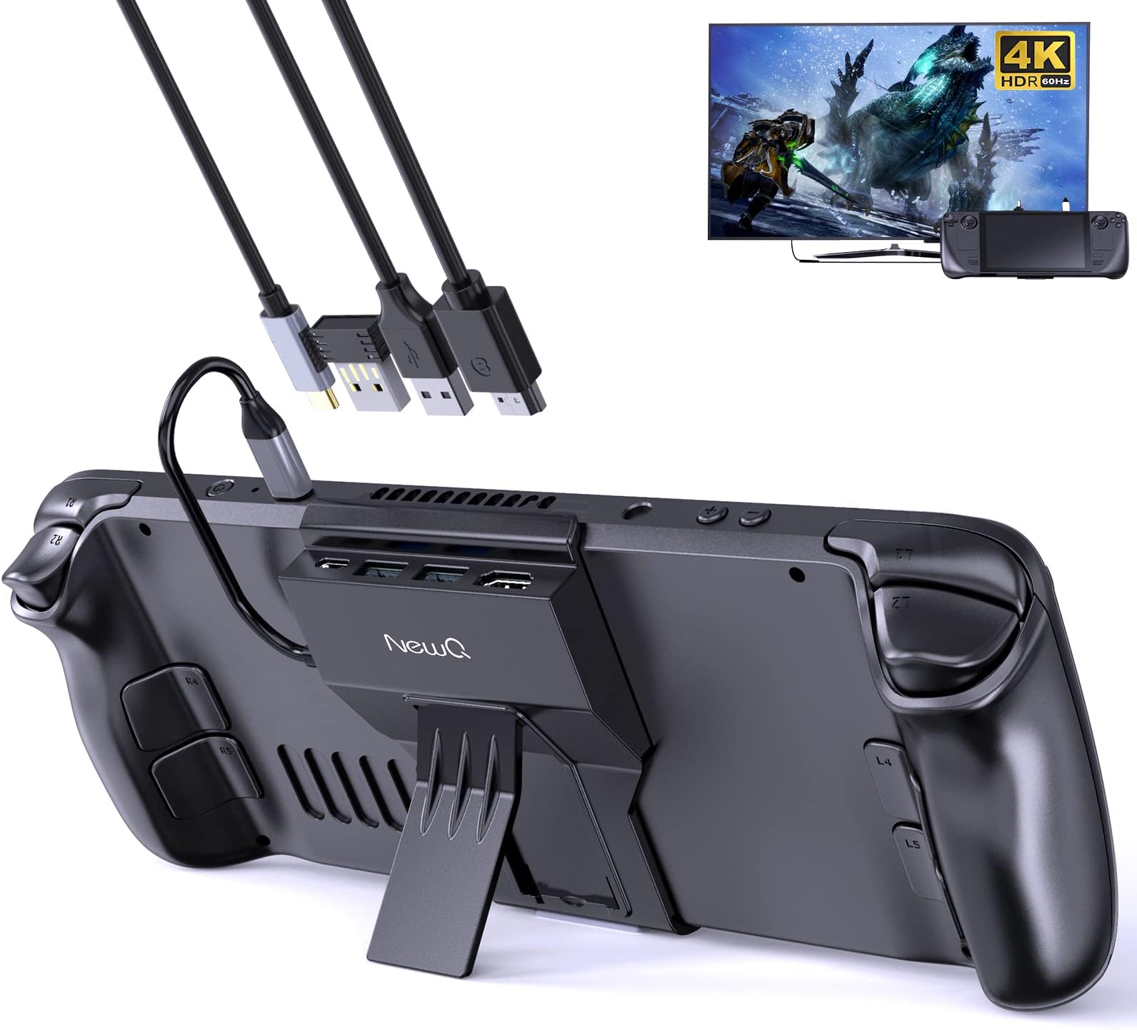 Portable Steam Deck Dock/Steam Deck OLED Dock, 4-in-1 Steam Deck ...