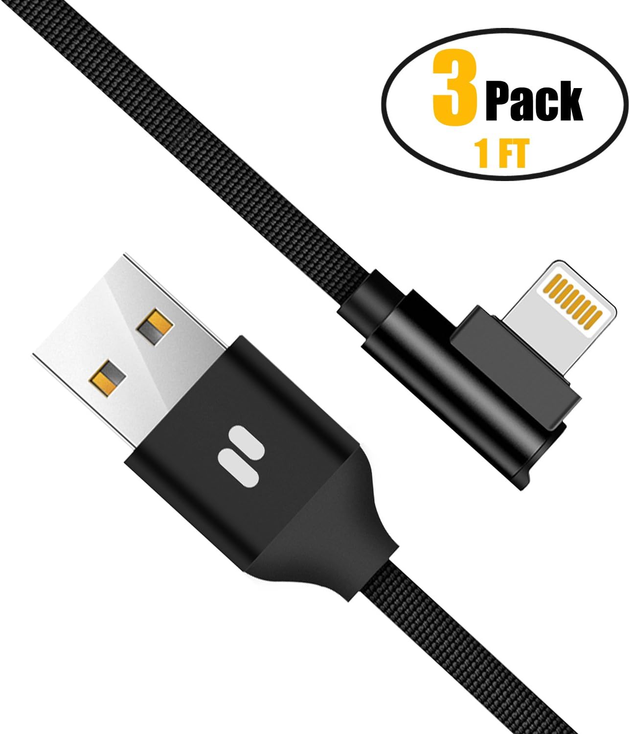 Amazon.com: 3Pack 1FT Right Angle Charging Cord Puridea for Phone Case ...
