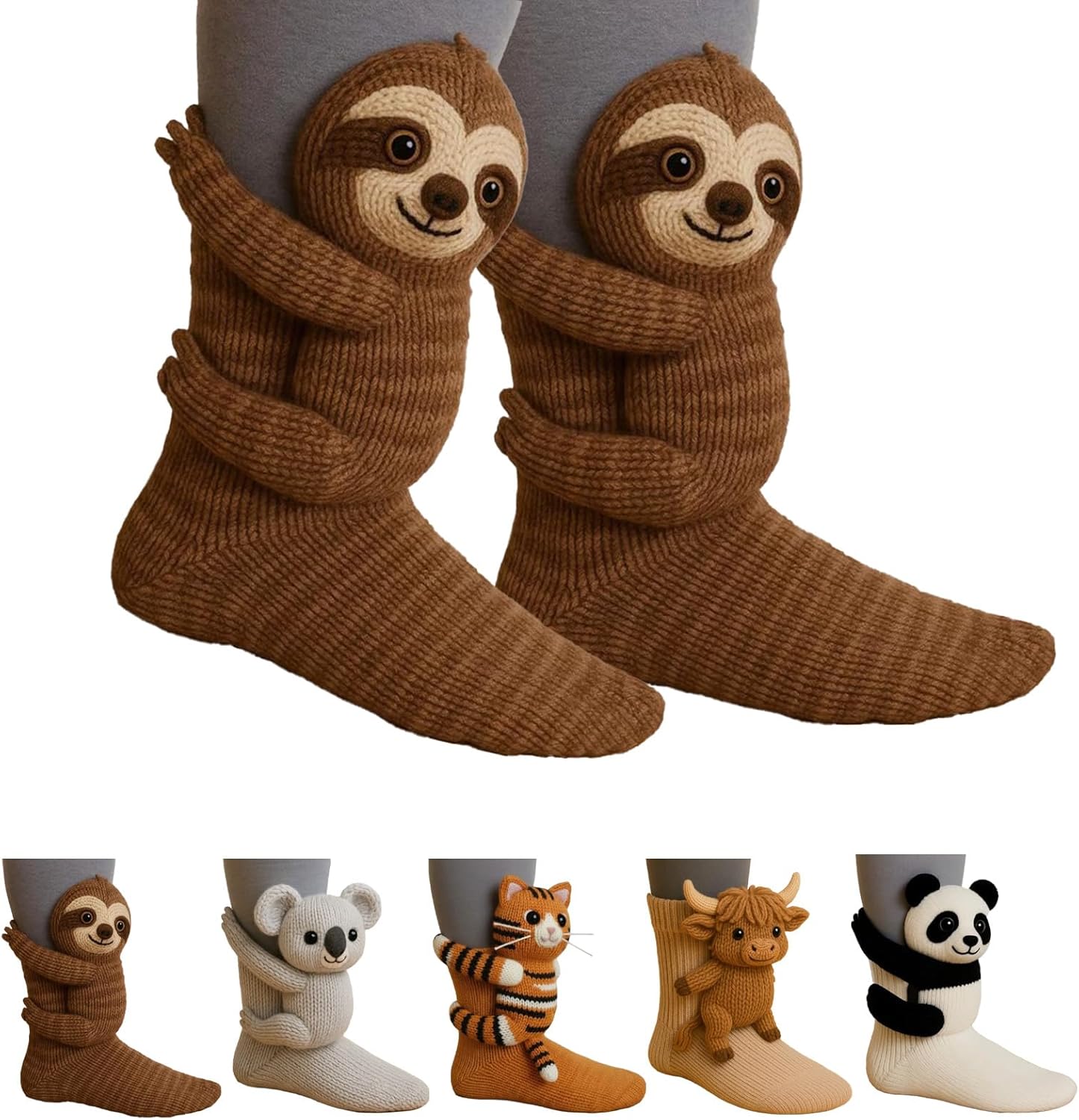 Amazon.com: Fenyli Hug Hug Socks - Exquisite Knit Warm Breathable Socks ...