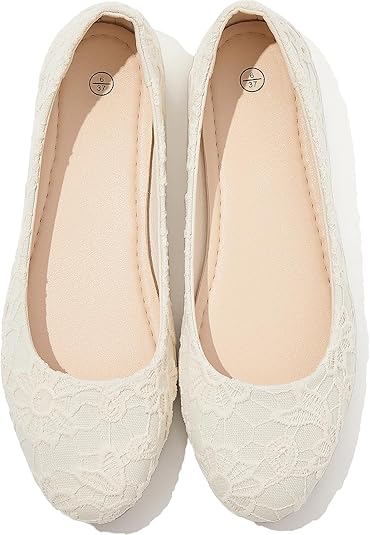 Amazon.com | Dress Shoes for Women Round Toe Flats Shoes Lace Ballet ...