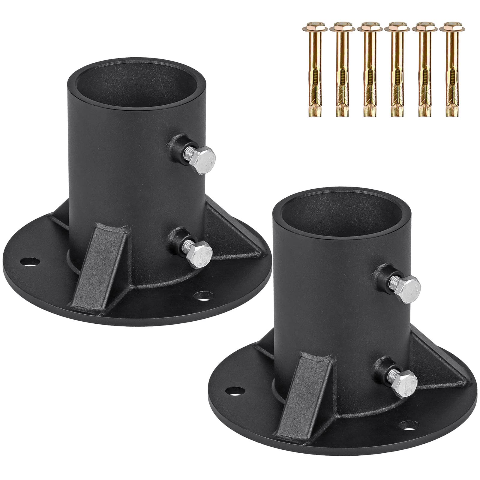 Snapklik.com : Chain Link Fence Post Floor Flange 2 1/2", Heavy Duty ...