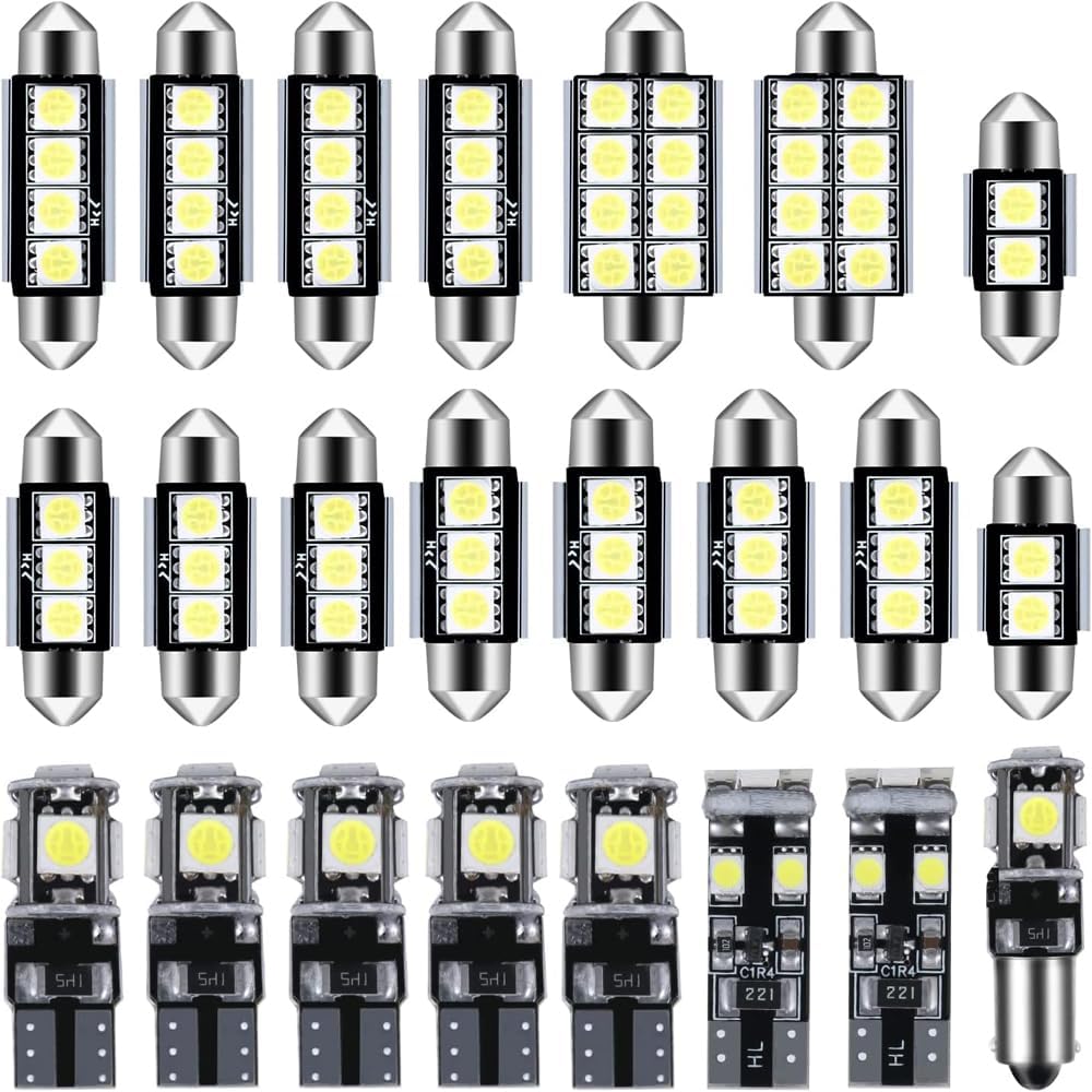Pyhot 23 Pieces Car LED Interior Light Bulb,Universal Error Free LED ...