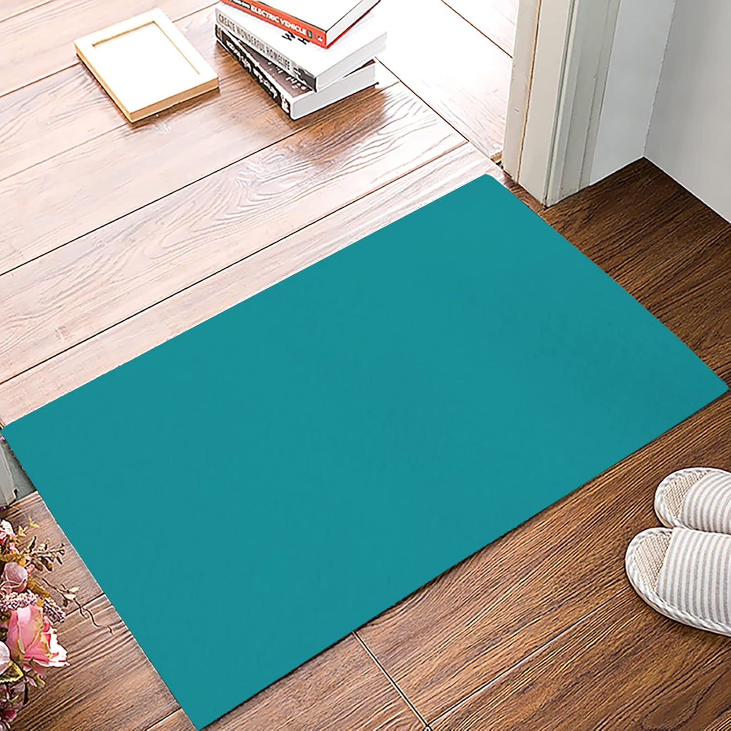 Amazon.com: Doormat Indoor Entrance Home Decor Door Mat,Teal Floor Rugs ...