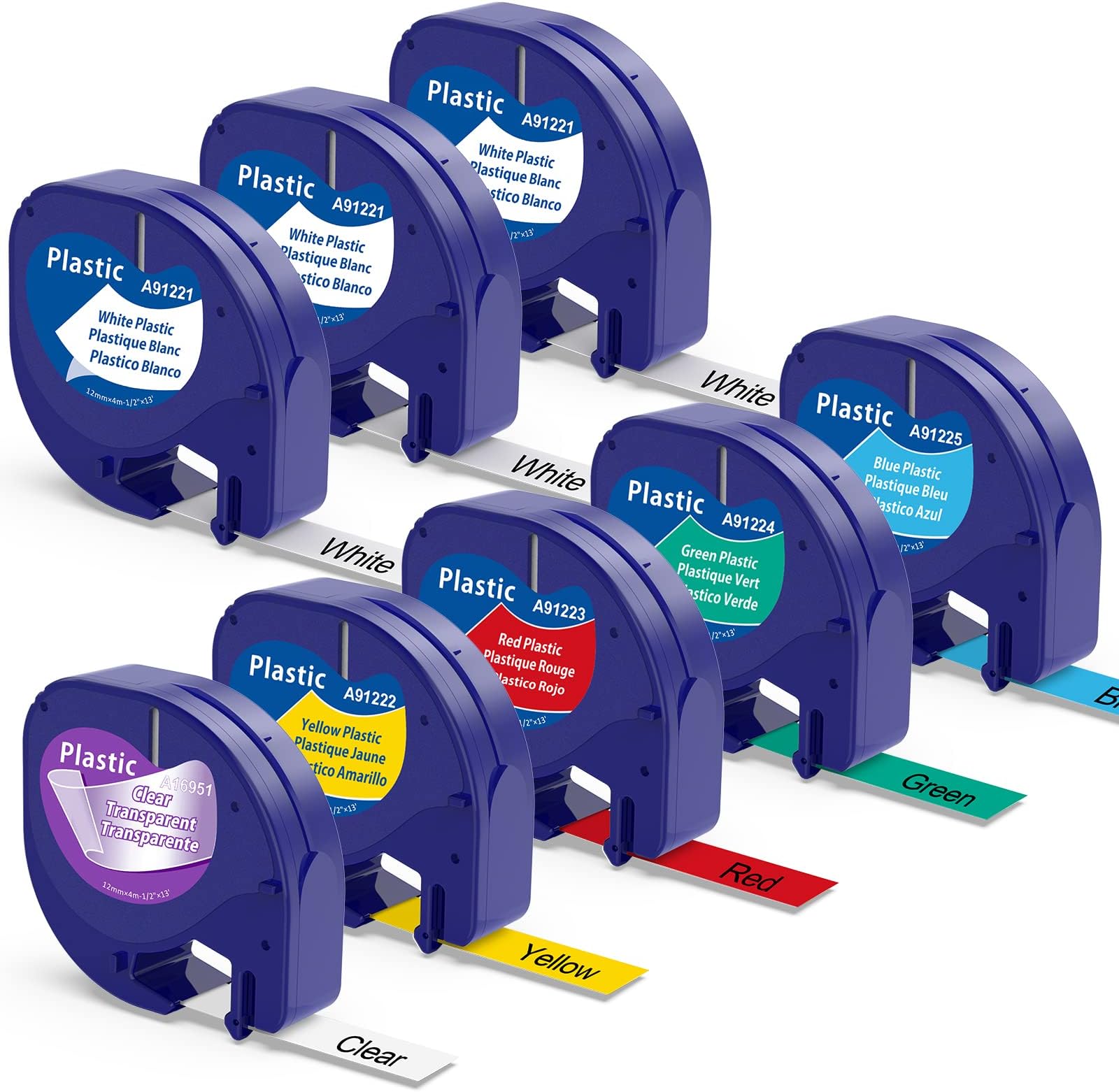 MarkField Kompatible für Dymo LetraTag Transparent Etikettenband ...