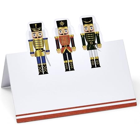 Amazon.com: 100 Pack Christmas Place Cards Holiday Seating Name Card ...