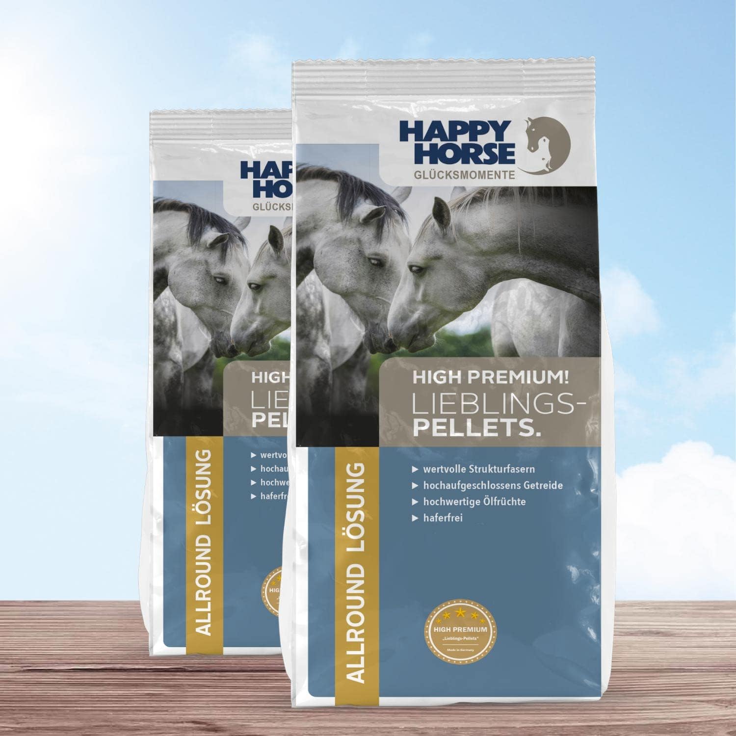 HAPPY HORSE Liebling Pellets 2 x 14kg Pferdefutter Pellets haferfrei ...