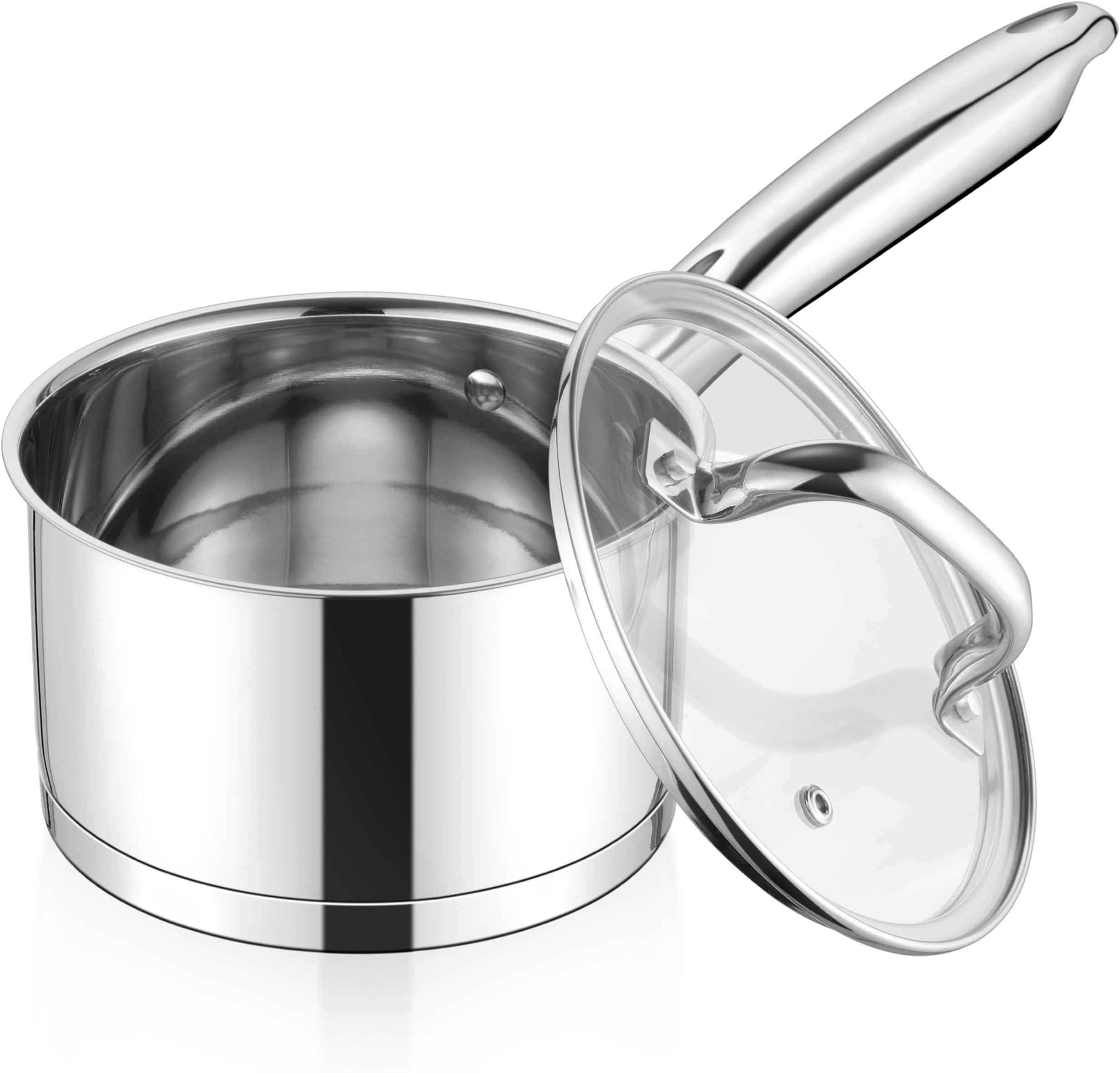 Amazon.com: TeamFar Saucepan, 3 qt Stainless Steel Sauce Milk Pan & Lid ...