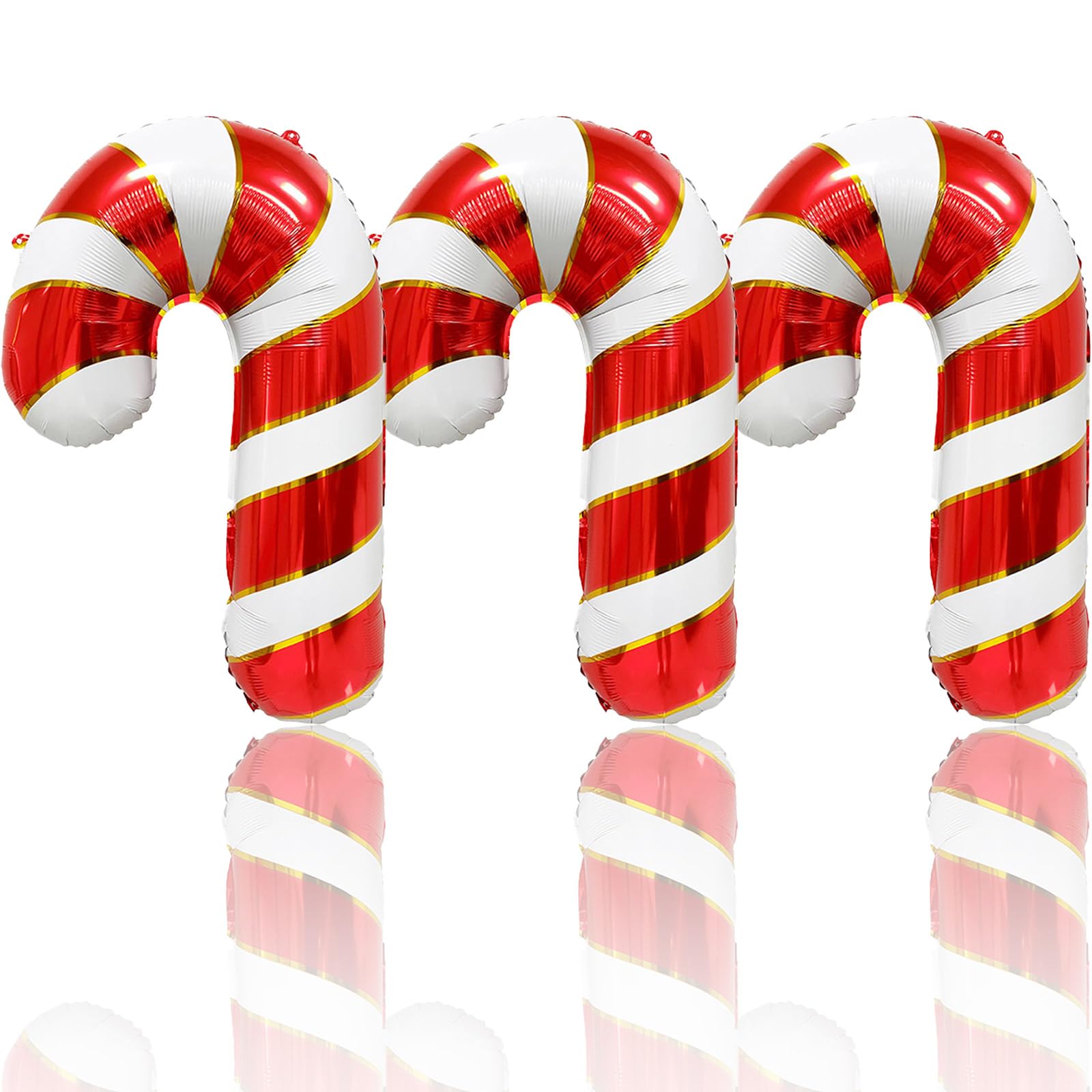 Amazon.com: Red Candy Cane Balloons Christmas Balloons Sweet Candy ...