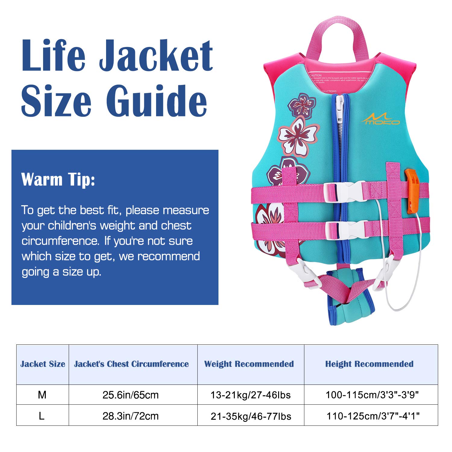 Snapklik.com : MoKo Swimming Vest For Kids 27-46 Lbs, Clearance ...