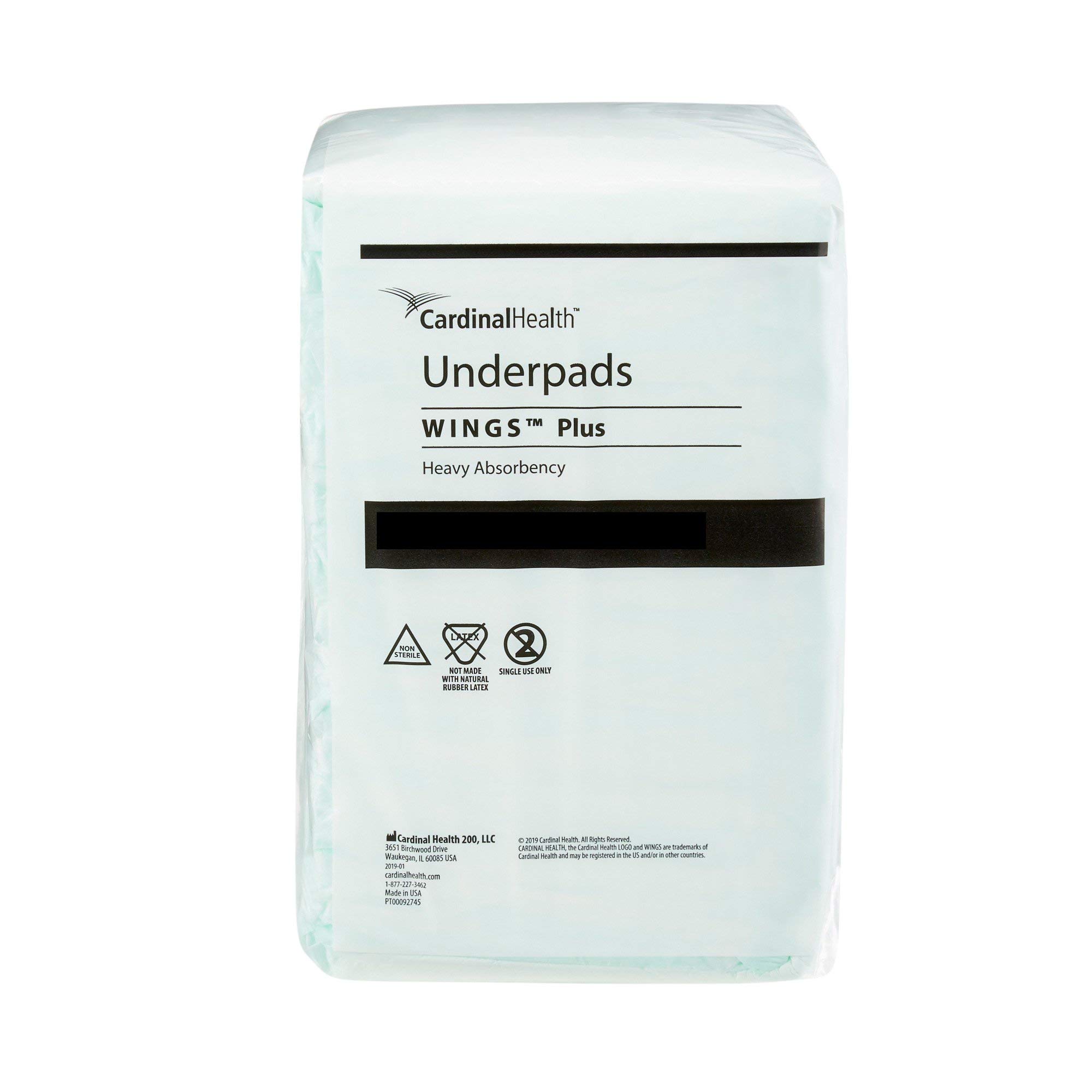 Amazon.com: Disposable Fluff/Polymer Underpad 36 X 36 Inch, Heavy ...