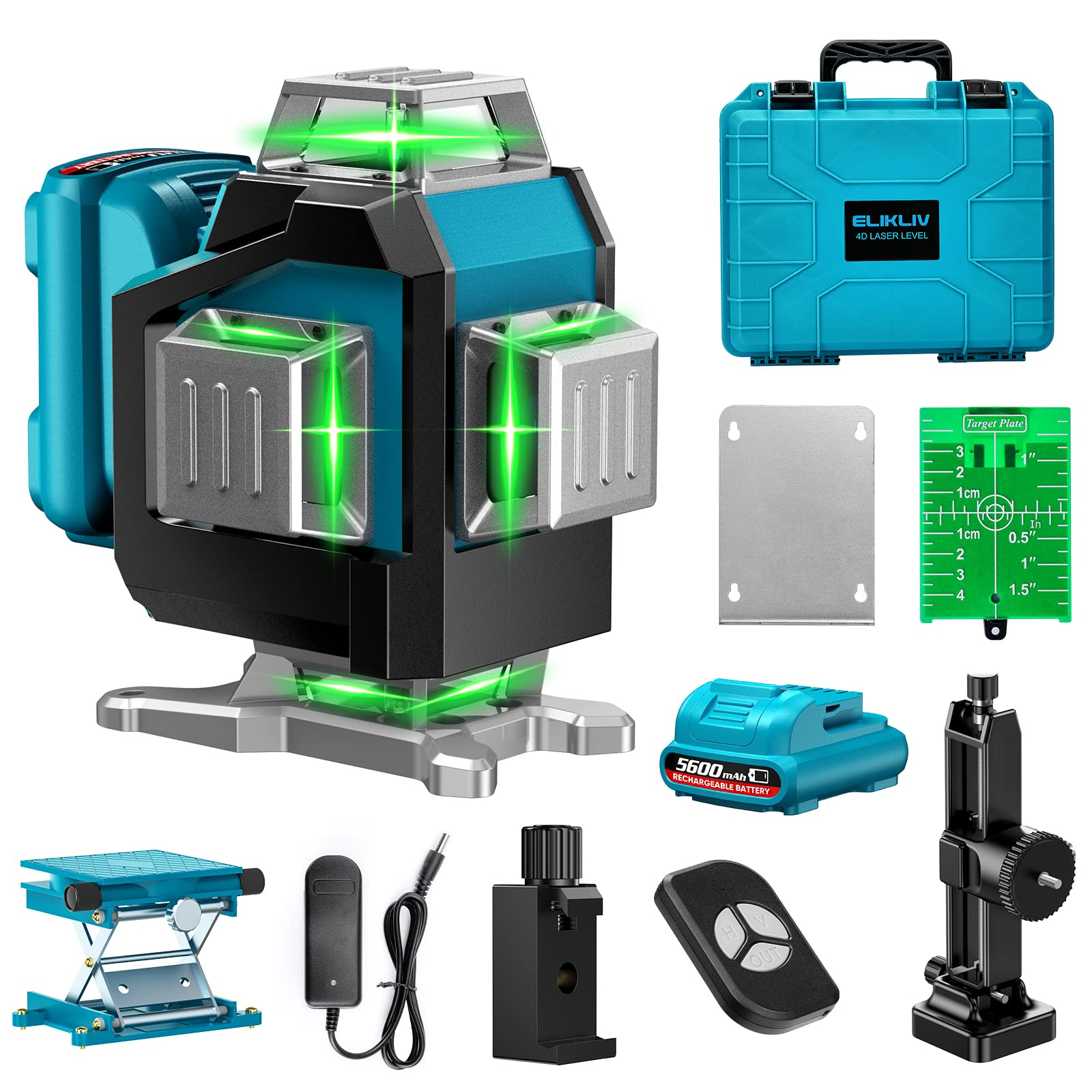 Buy Laser Level 360 Self Leveling Elikliv Laser Level 200Ft Green
