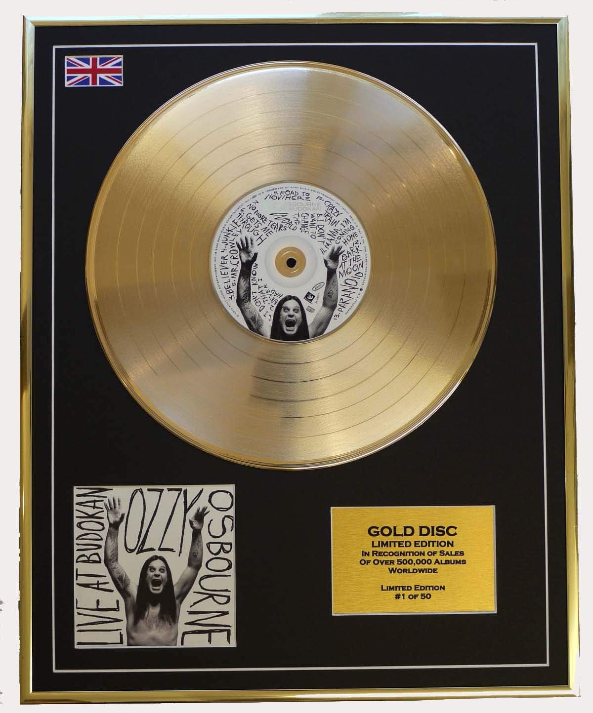 OZZY OSBOURNE/Cd Gold Disc Record Limited Edition/LIVE AT BUDOKAN ...