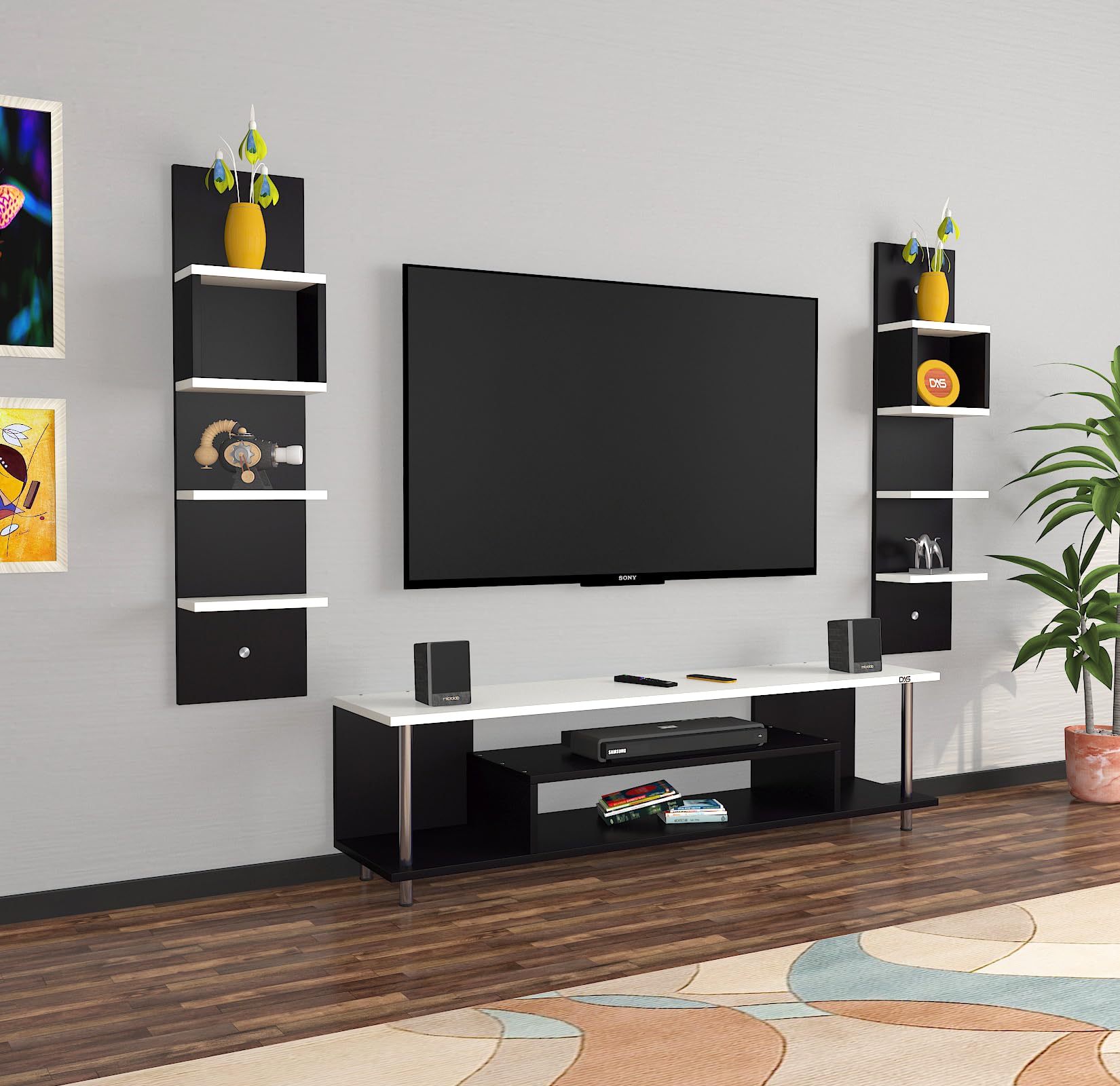 DAS Calix Engineered Wood Freestanding TV Entertainment Unit/Tv Rack ...