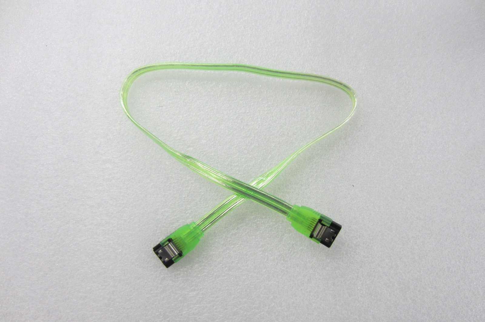 Amazon.com: SATA II Cable 18 Inch inch with Metal Latch in UV Green ...