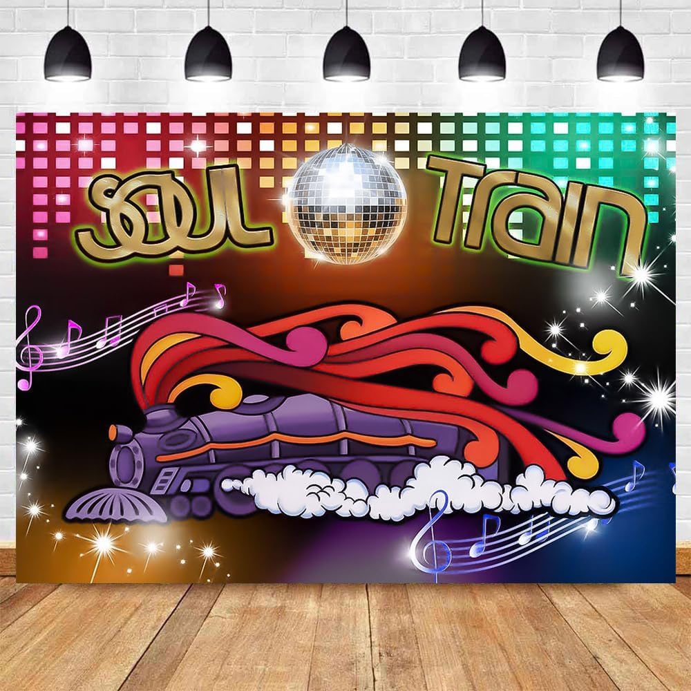 Amazon.com : MAQTT 5X3ft Train Theme Photography Background 70's and 80 ...