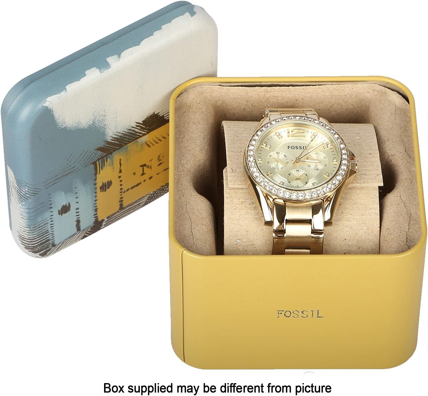 Fossil Women's Riley Quartz Stainless Multifunction Watch, Color: Gold ...