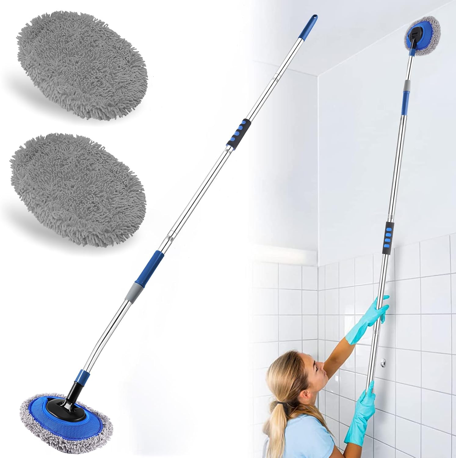 Amazon.com: Wall Cleaner, Max 66'' Wall Mop with Long Handle, Ceiling ...