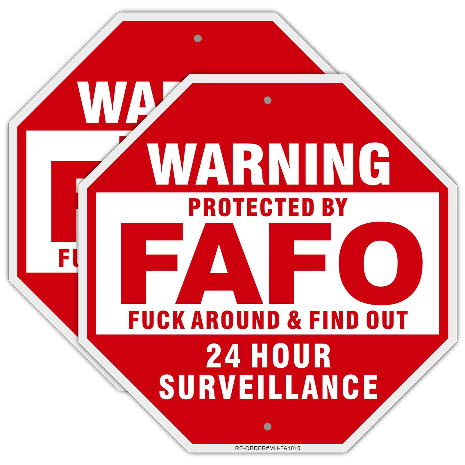 Amazon.com : 2 Pack- FAFO Home Security Signs, 10"x10" All Aluminum ...