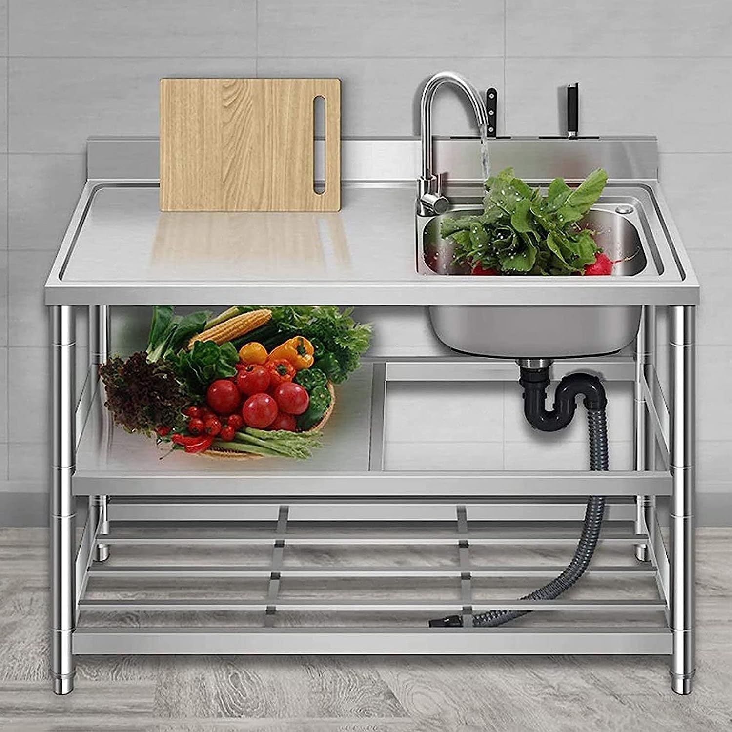 Amazon.com: Commercial Restaurant Sink Utility Sink Stainless Steel ...
