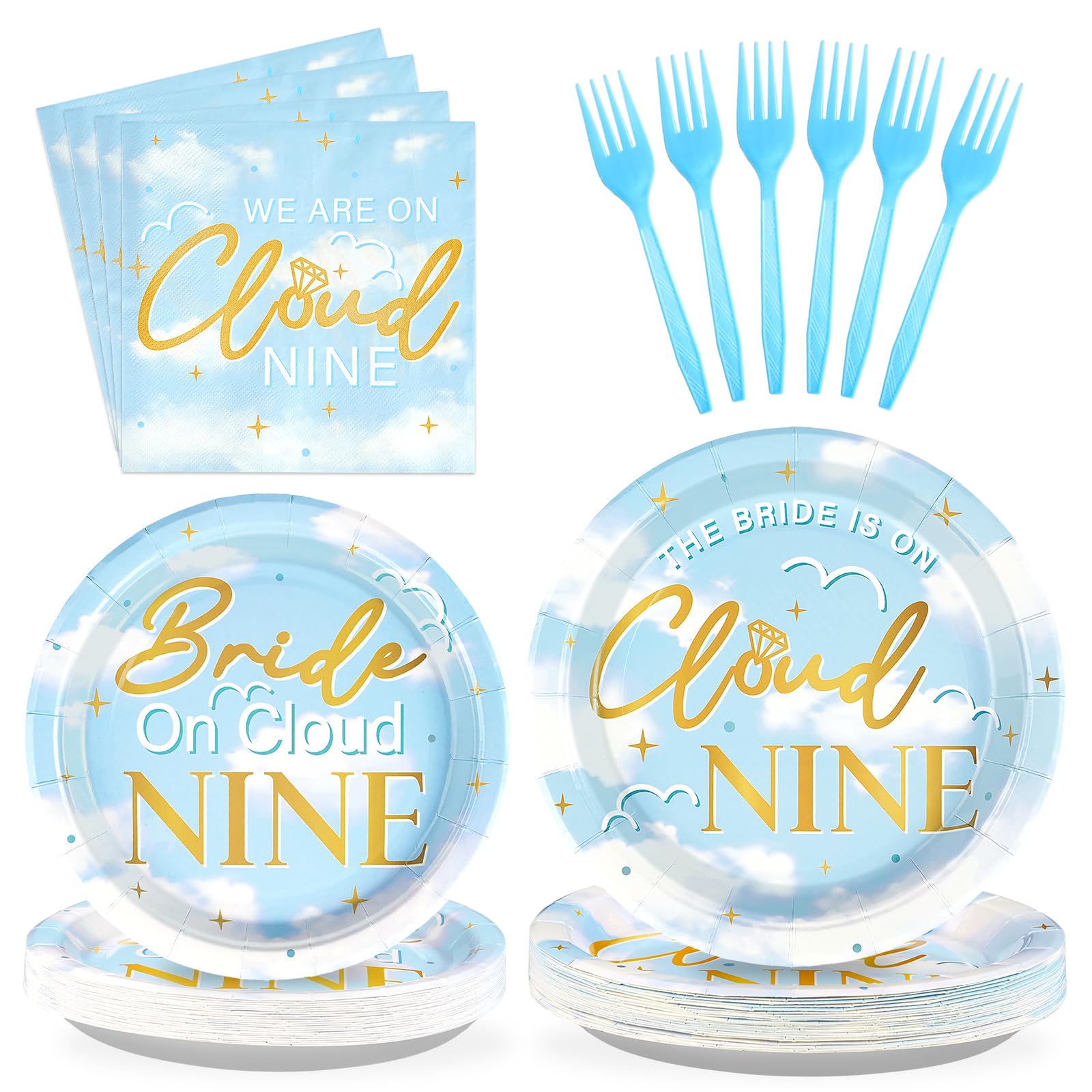 Amazon.com: 96Pcs On Cloud 9 Party Decorations for Girls Bride On Cloud ...