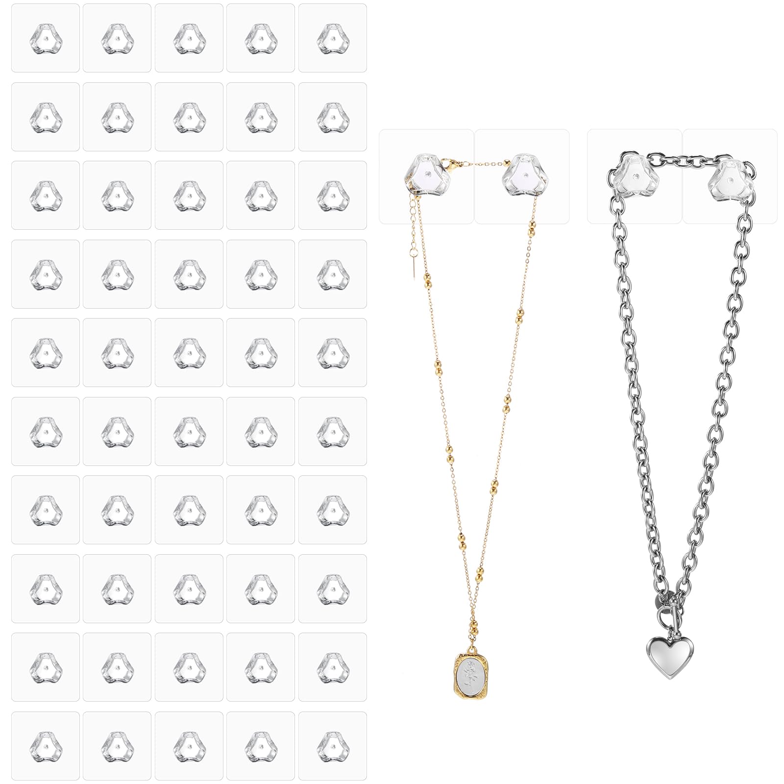 Amazon.com: Sawysine 50 Pcs Acrylic Clear Jewelry Hooks for Necklace ...