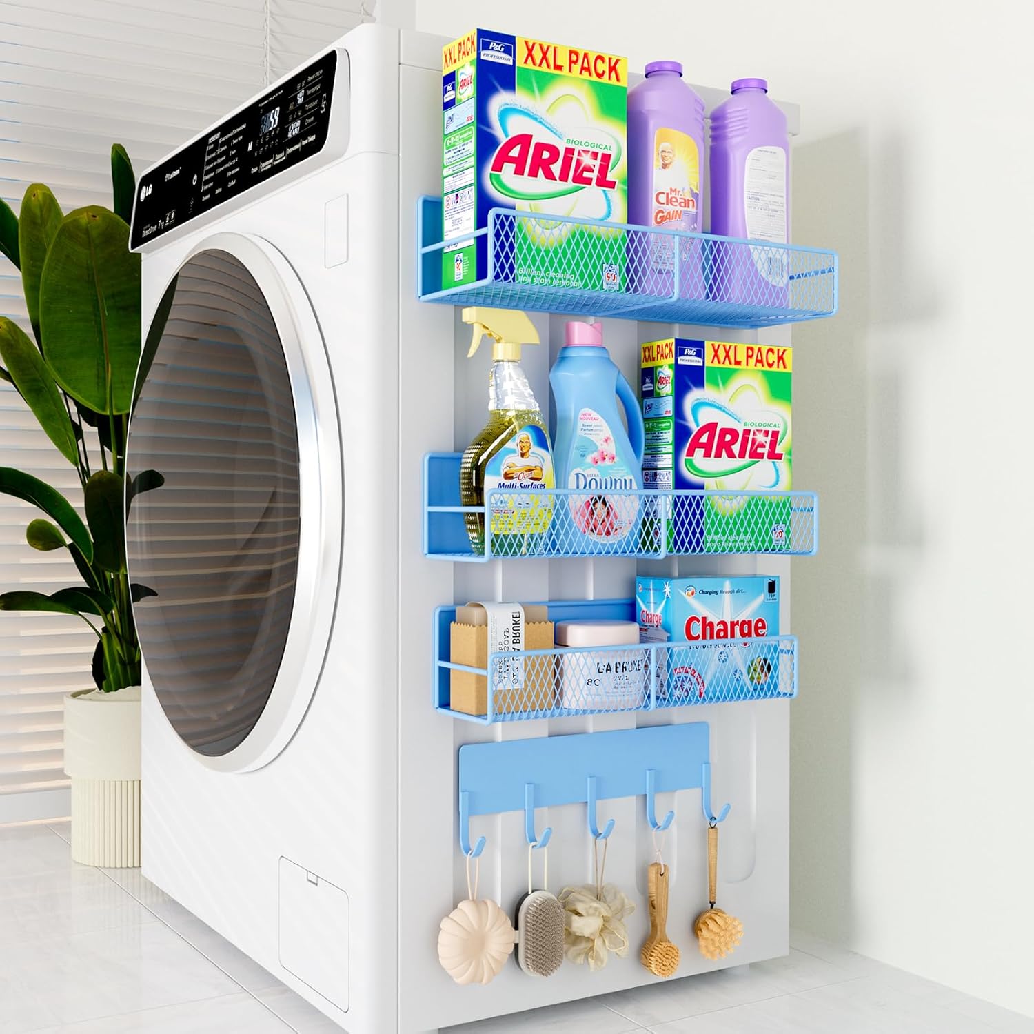 Amazon.com: 4 Pack Magnetic Shelves for Washing Machine, Heavy-Duty ...