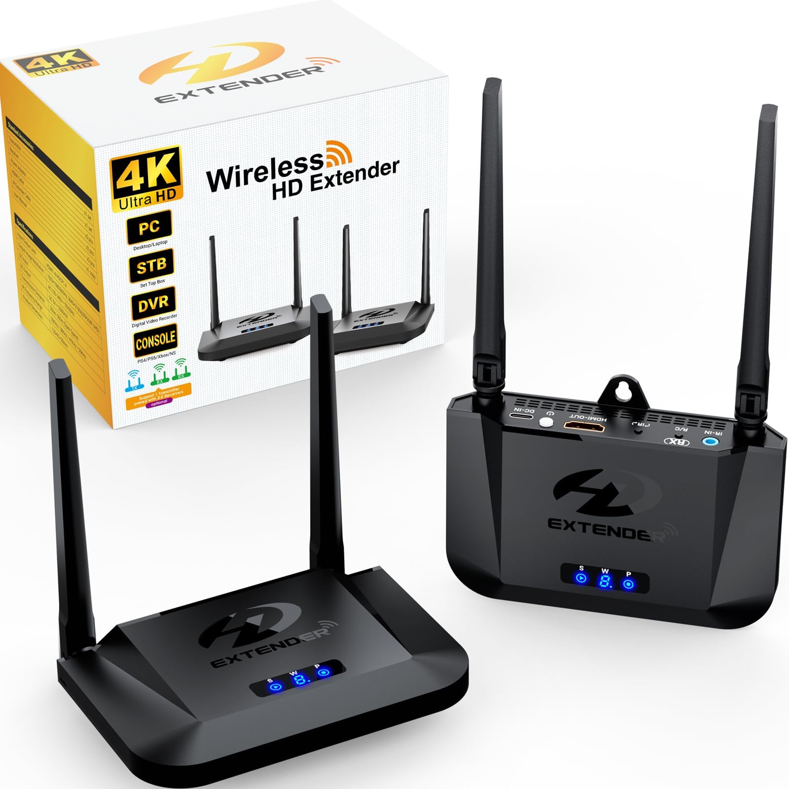 Amazon.com: Wireless HDMI Transmitter and Receiver - 4K 60Hz Ultra HD 100ft Range丨Zero Latency丨 ...